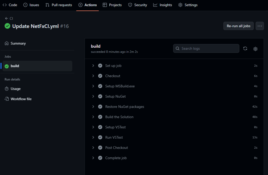 GitHub ActionsでWinFormsをビルド/テスト | ysk-hacklog